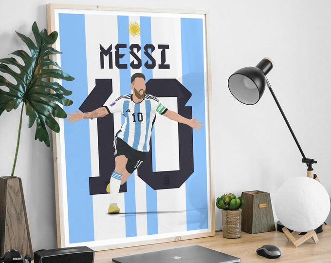 Lionel Messi Argentina, Printable A3 Sport Wall Art, Gift for Boy ...