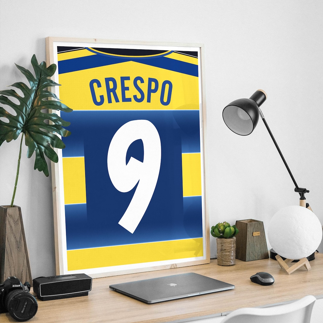 Hernan Crespo Football Shirt Poster Print Retro Classic Parma, Wall Art ...