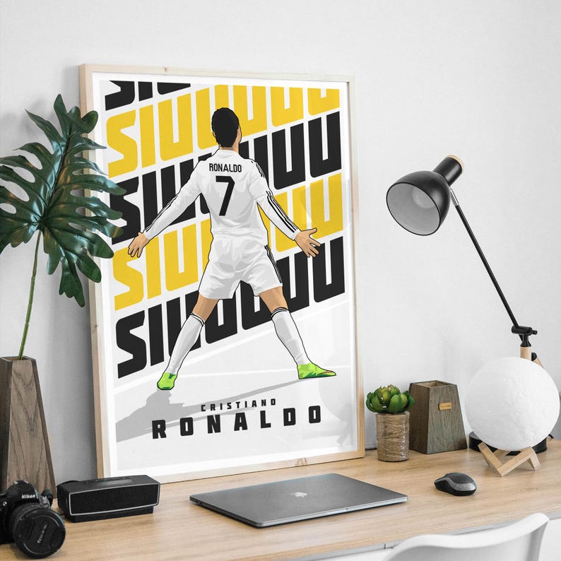 Cristiano Ronaldo Poster Real Madrid Siu Celebration | Kids Bedroom ...