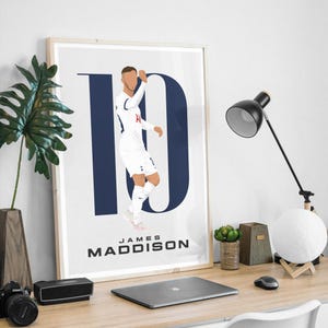 James Maddison Football Player Print Football Fan Gift Kids Bedroom ...