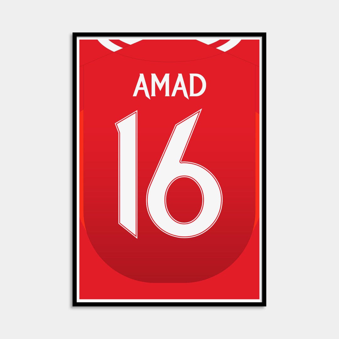 Amad Diallo Football Shirt Poster Print Download Manchester , Football ...