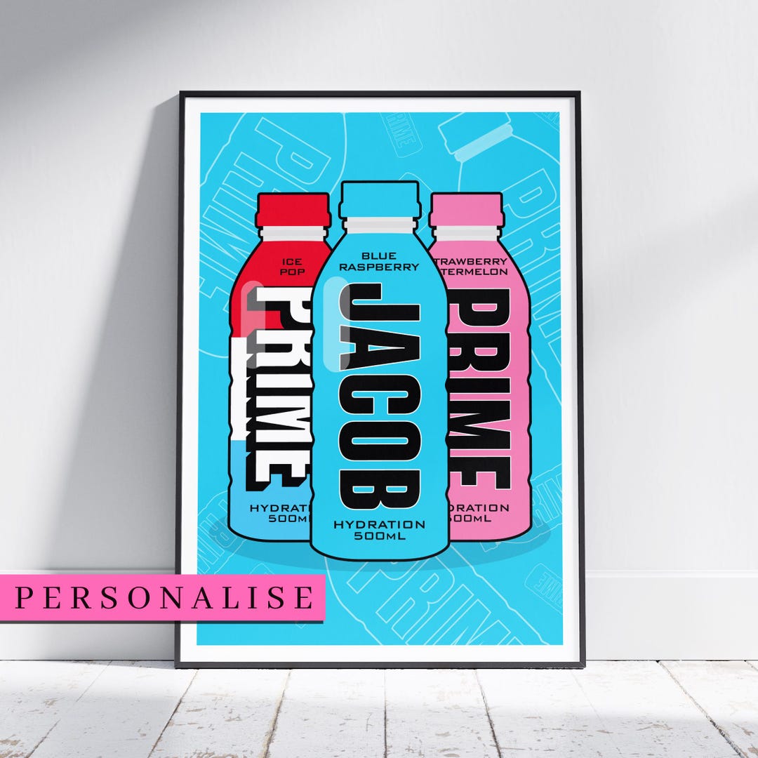 Custom Prime Drink Bottle Print | Personalised Prime Gifts | Prime ...