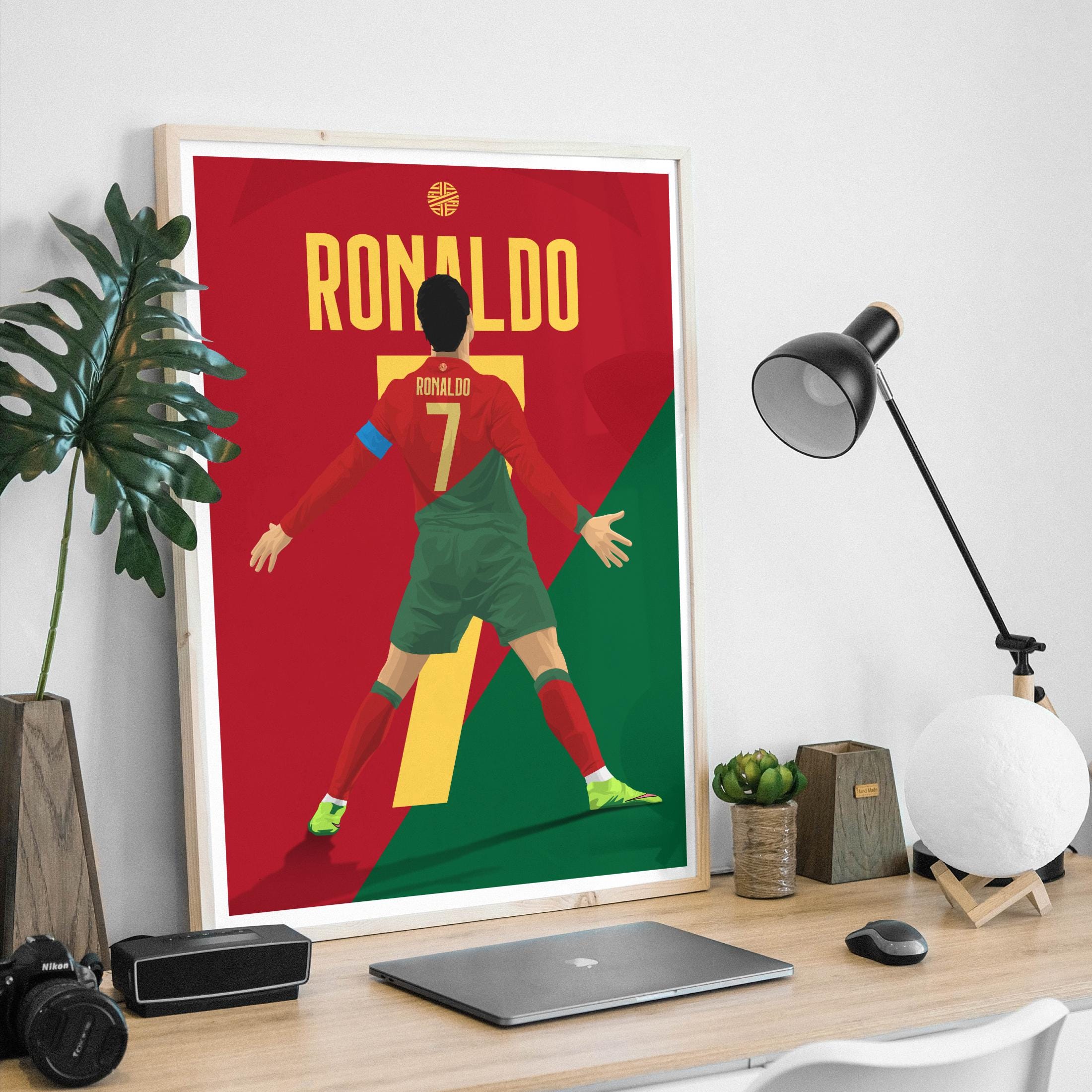 Cristiano Ronaldo Poster Portugal Siu | Football Wall Art | Soccer Fan ...