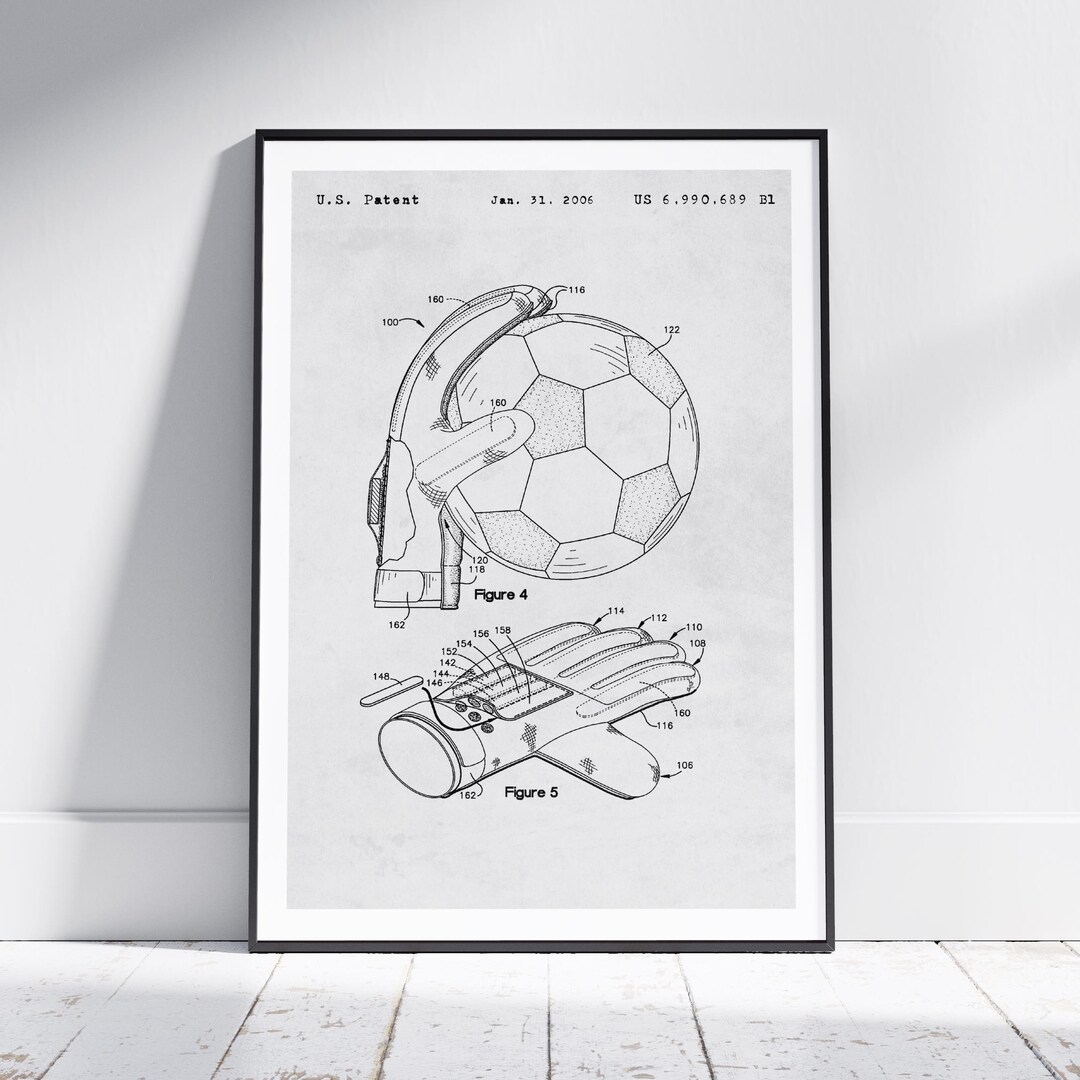 Football Blueprint Patent Poster Print Football Wall Art Kids Boys ...