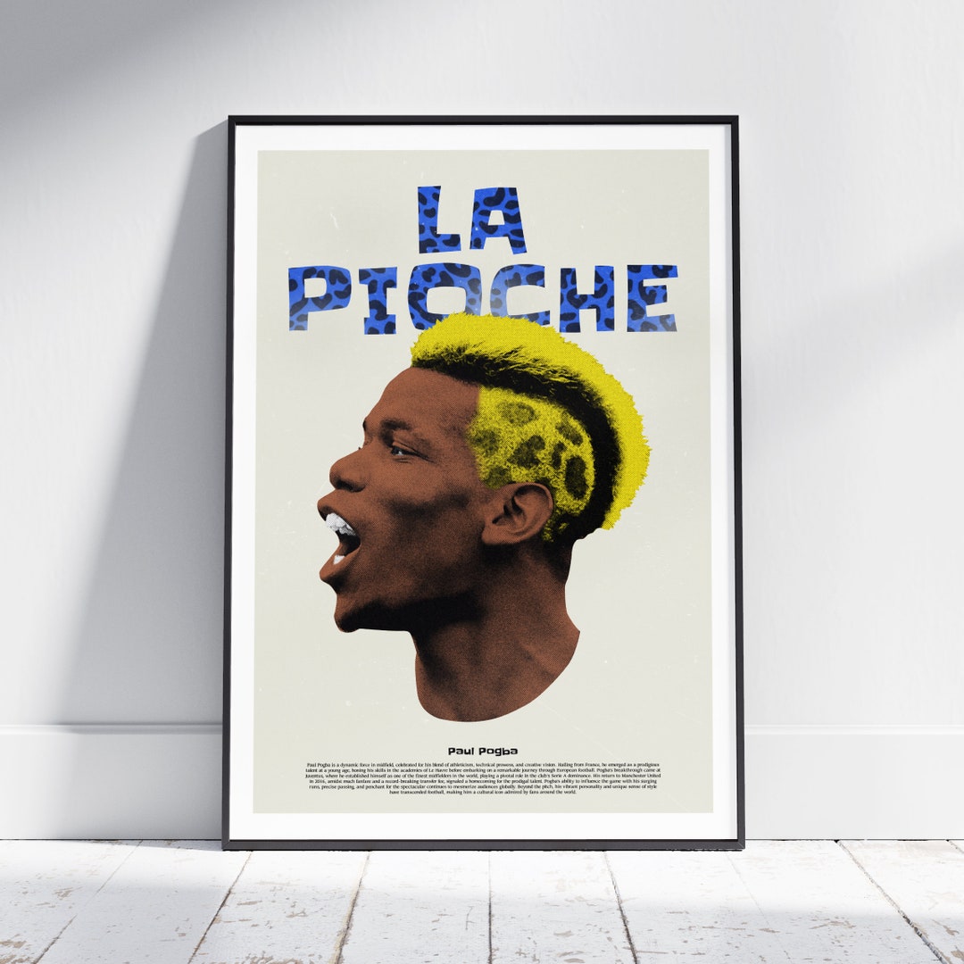 Pogba Football Player Print | Bedroom Football Poster Room Office Wall ...