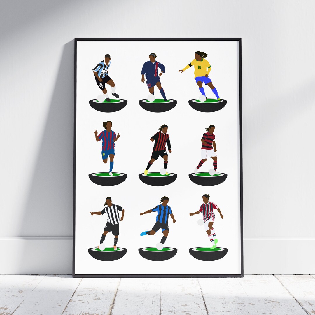 Ronaldinho Football Player Print Career Timeline | Kids Bedroom ...