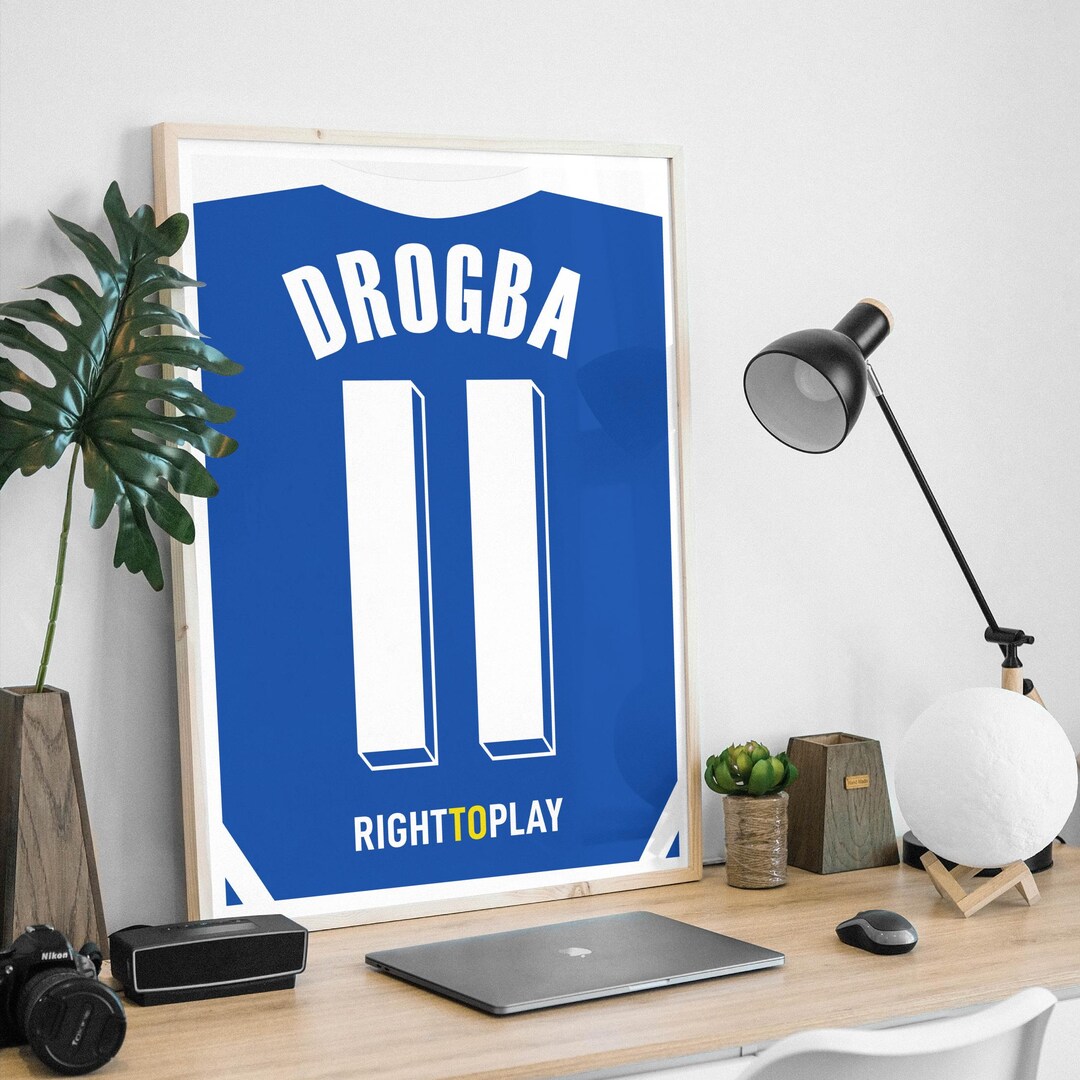 Didier Drogba Football Shirt Poster Print 2012 Football Wall Art ...