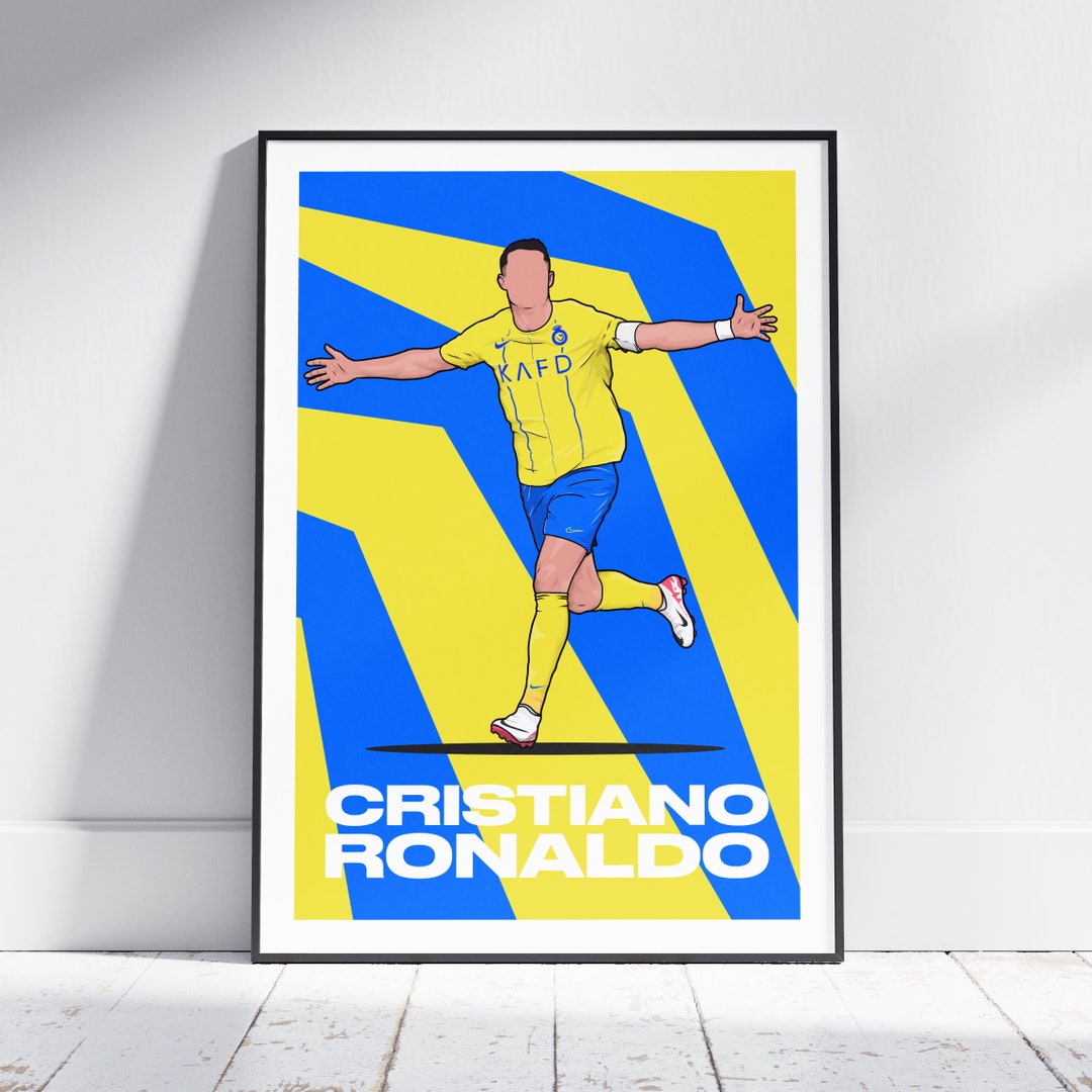 Cristiano Ronaldo Football Player Print | Kids Bedroom Football Poster ...