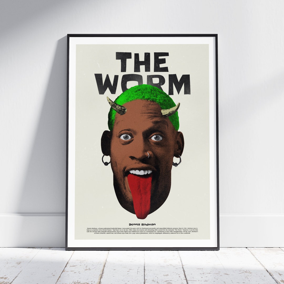 Rodman Basketball Player Print the Worm Bedroom Football Poster Room ...