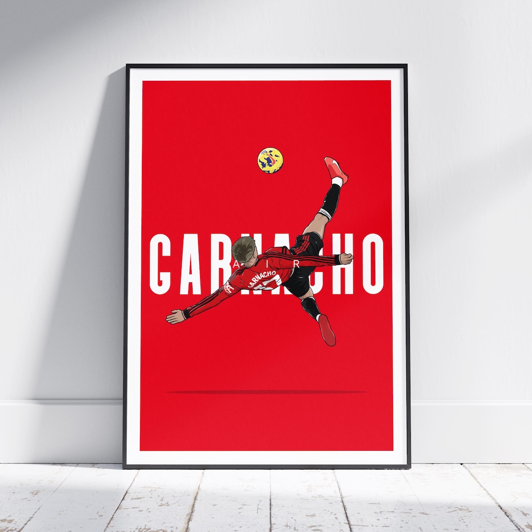 Alejandro Garnacho Football Poster Print Manchester Kids Bedroom Office ...