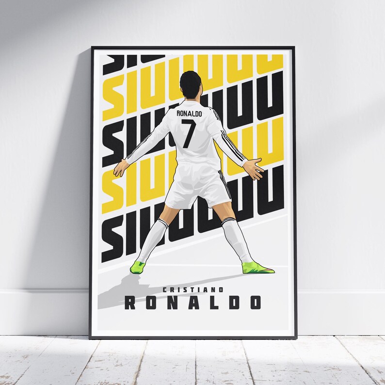 Cristiano Ronaldo Poster Real Madrid Siu Celebration | Kids Bedroom ...