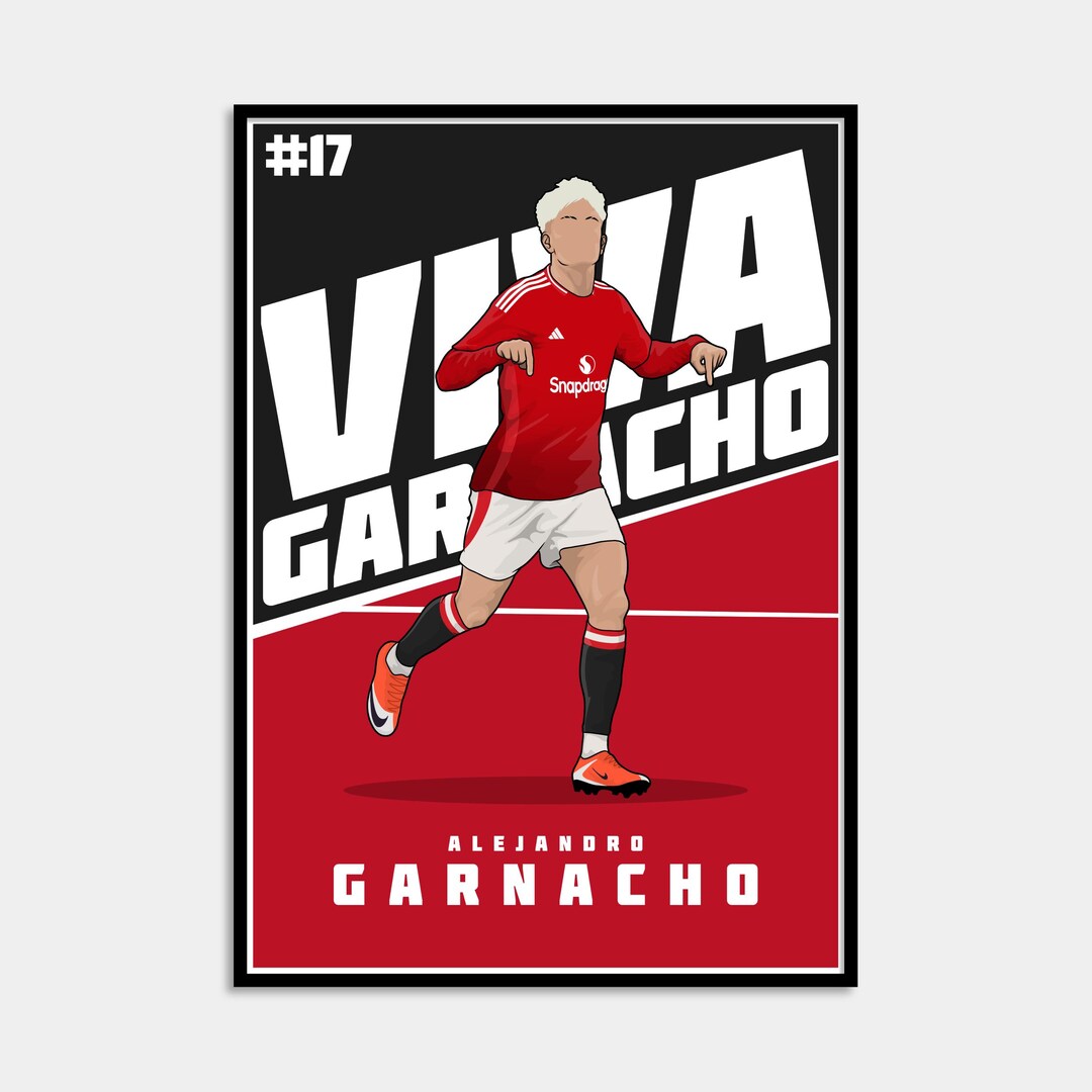 Garnacho Football Player Print Manchester Downloadable Print | Kids ...