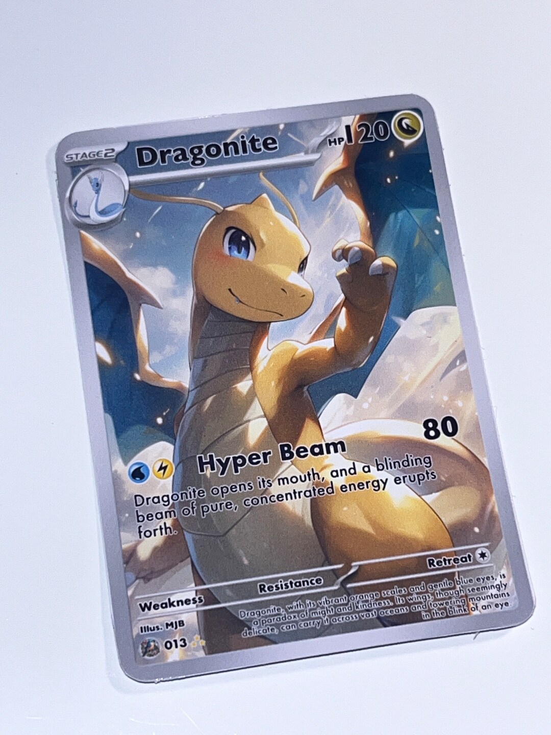 Custom Pokemoncard Sticker Dragonite - Etsy