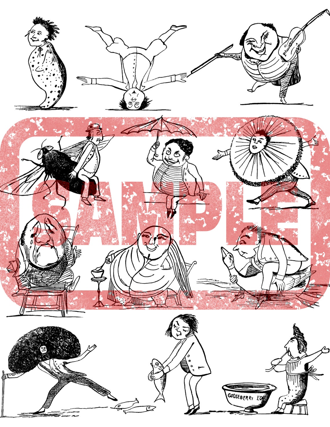 Edward Lear Characters Collection - Instant Download Digital Print - Etsy