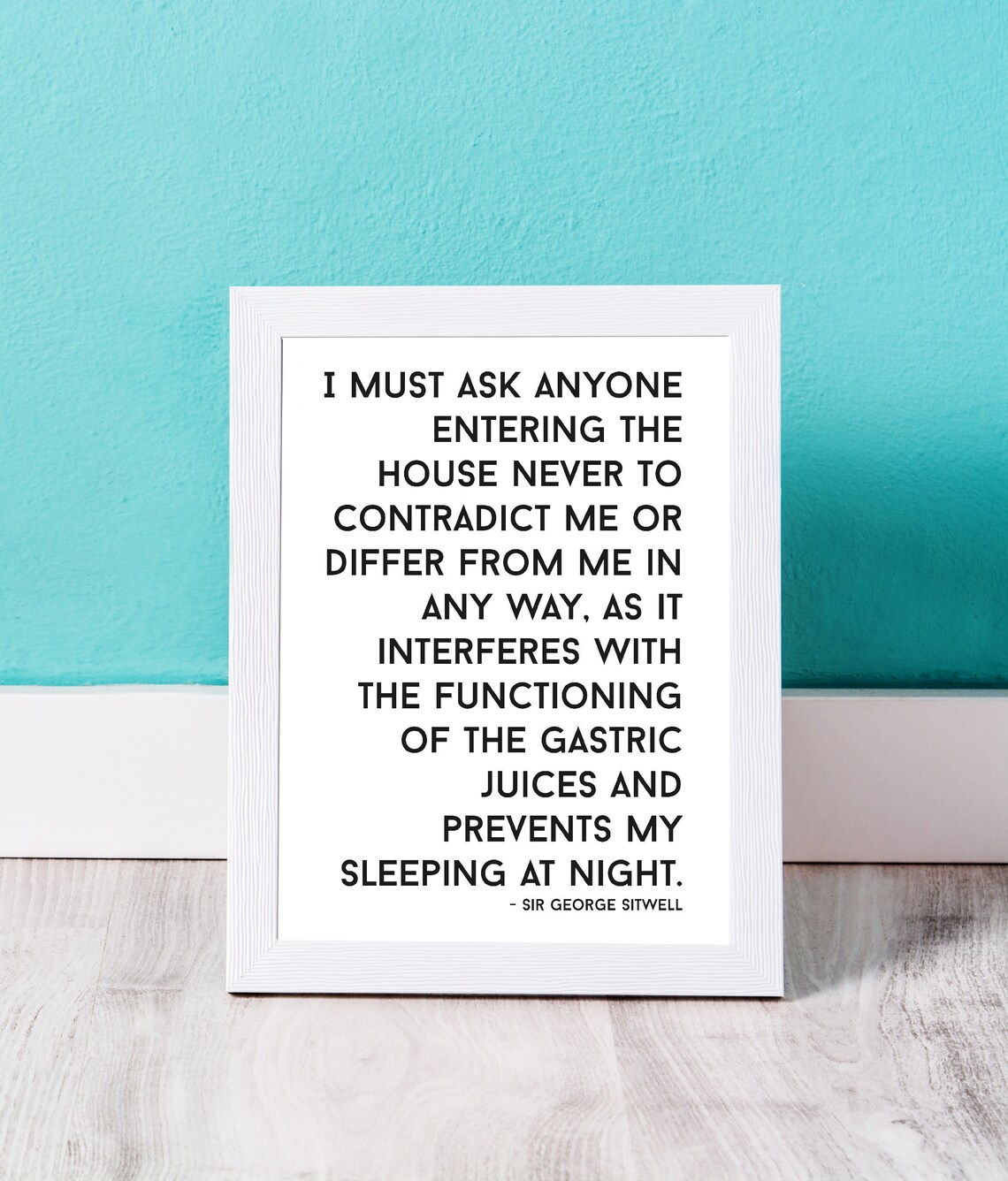 Sir George Sitwell "gastric Juices" Quote Digital Download - Rare Quote ...