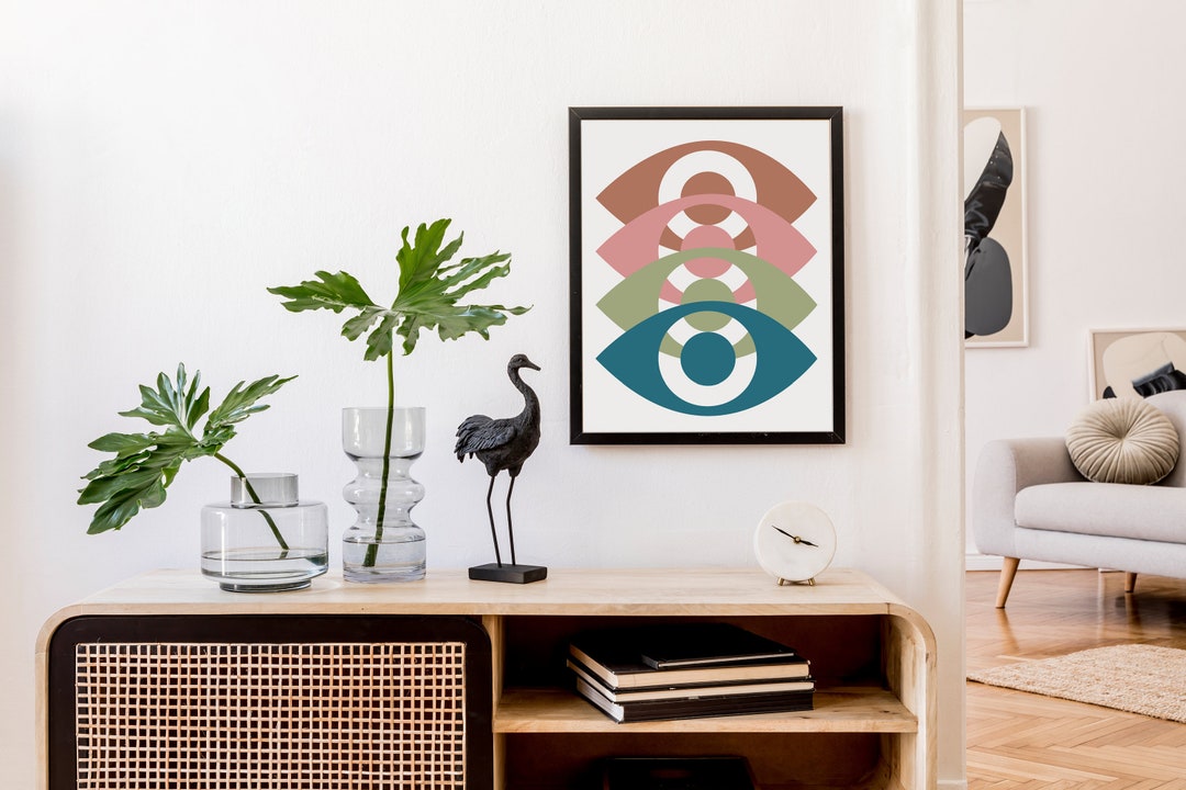 Eyes Boho Abstract Art - Instant Download Digital Print - Etsy