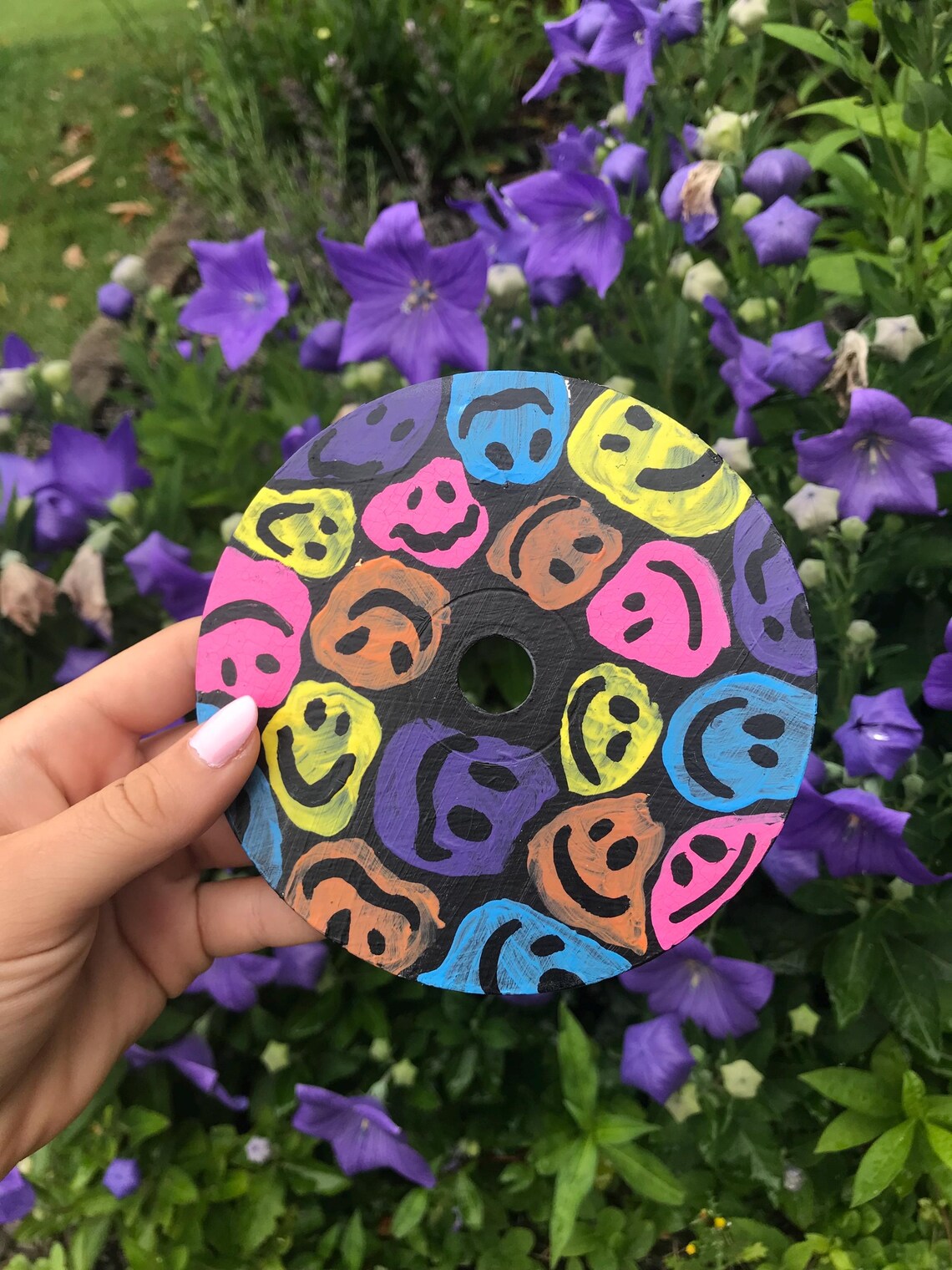 Hand-painted Smiley Face CD - Etsy