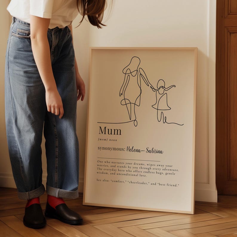 Personalized Mum Definition Wall Art- Print for Mothers Day or Mom ...