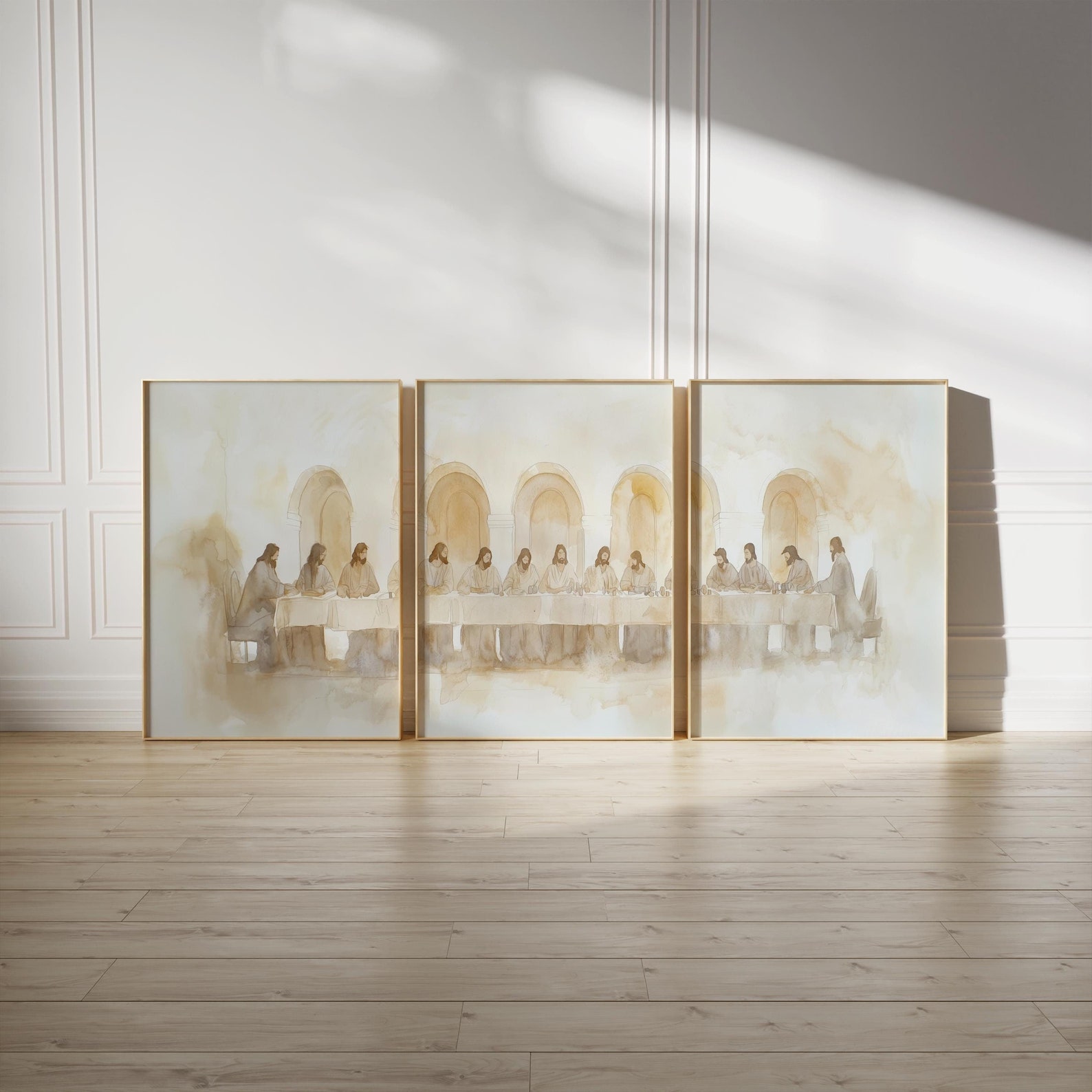 The Last Supper Poster Set – Modern Christian Poster, Set of 3 Prints ...