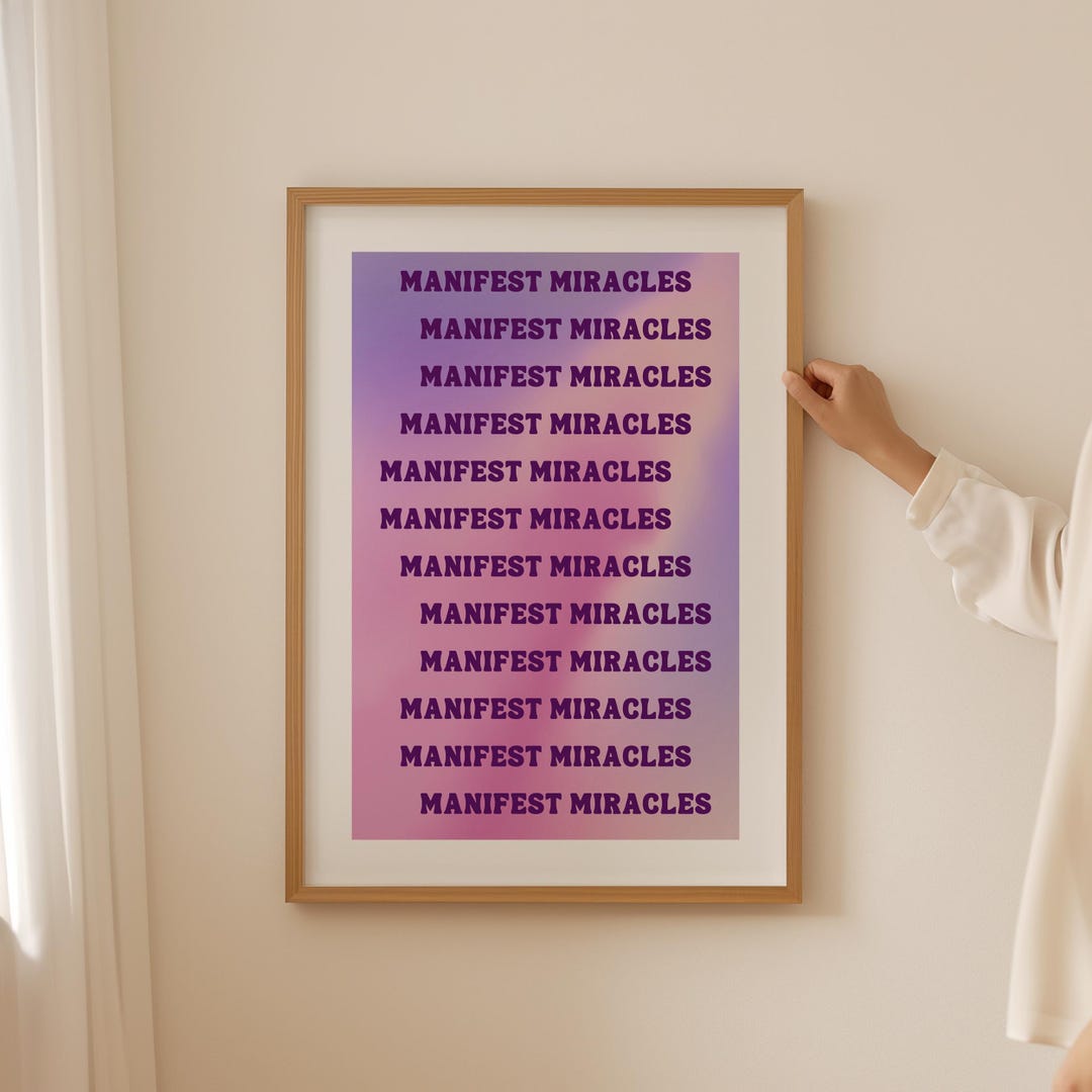Spirituality Manifesting Poster- Inspirational Quote Wall Art for ...
