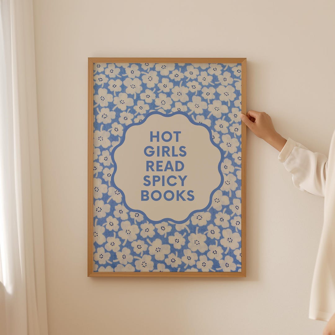 Spicy Book Club Poster, Preppy Book Club Print as Book Lover Gift ...