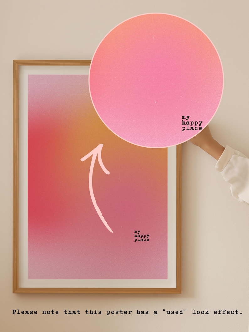 Pink Aura Quote Wall Art- Trendy Spiritual Mainfest Print for Dopamine ...