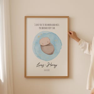 Personalized Baby Boy Stillbirth Poster- Miscarriage Gift, Baby Loss ...