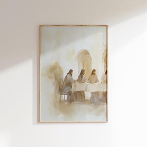The Last Supper Poster Set – Modern Christian Poster, Set of 3 Prints ...
