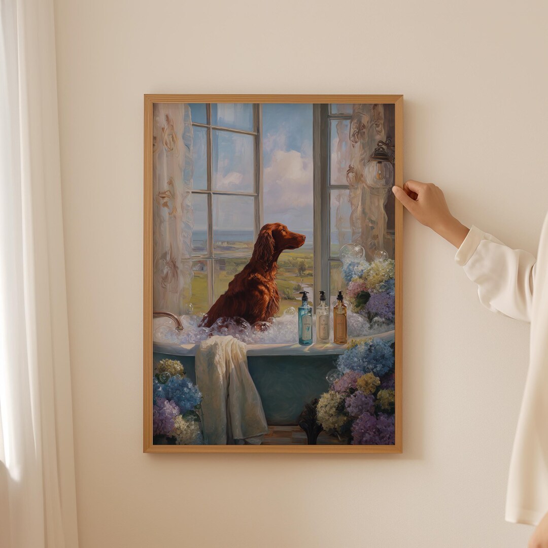 Irish Setter Poster- Aesthetic Royal Dog Tube Wall Art for Dopamine ...