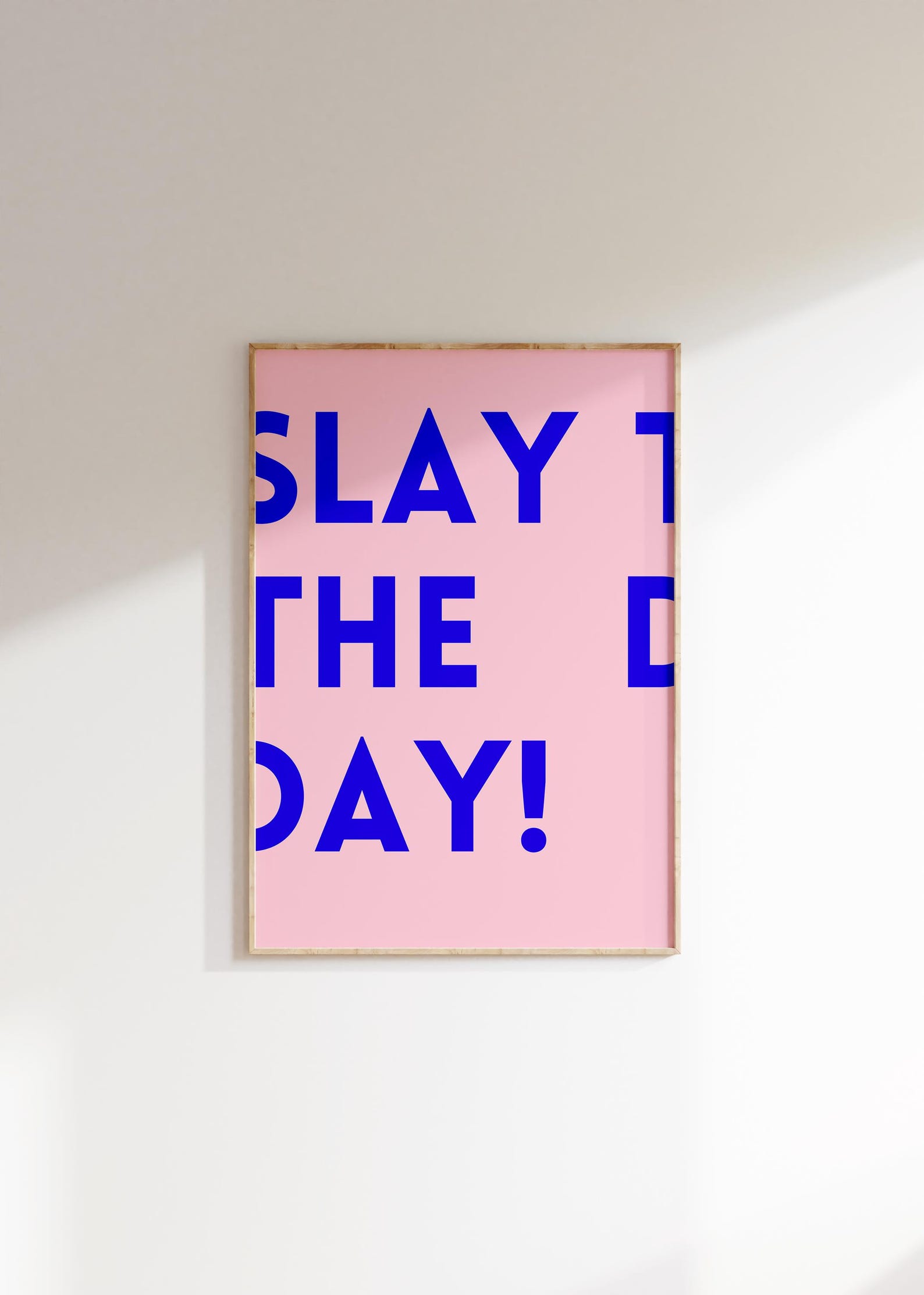 Pink Slay the Day Wall Art- Funky Poster for Aesthetic Dopamine Room ...