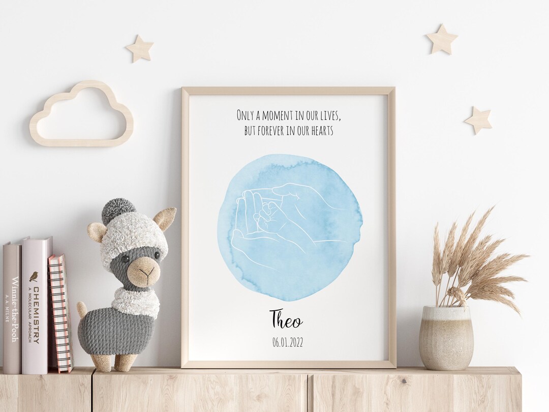 Angel Baby Memorial Poster-personalized Miscarriage Gift, Line Art for ...