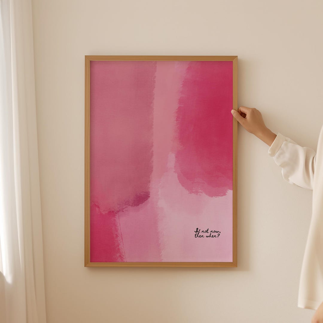Abstract Pink Quote Poster- Trendy Spiritual Mainfest Print for ...