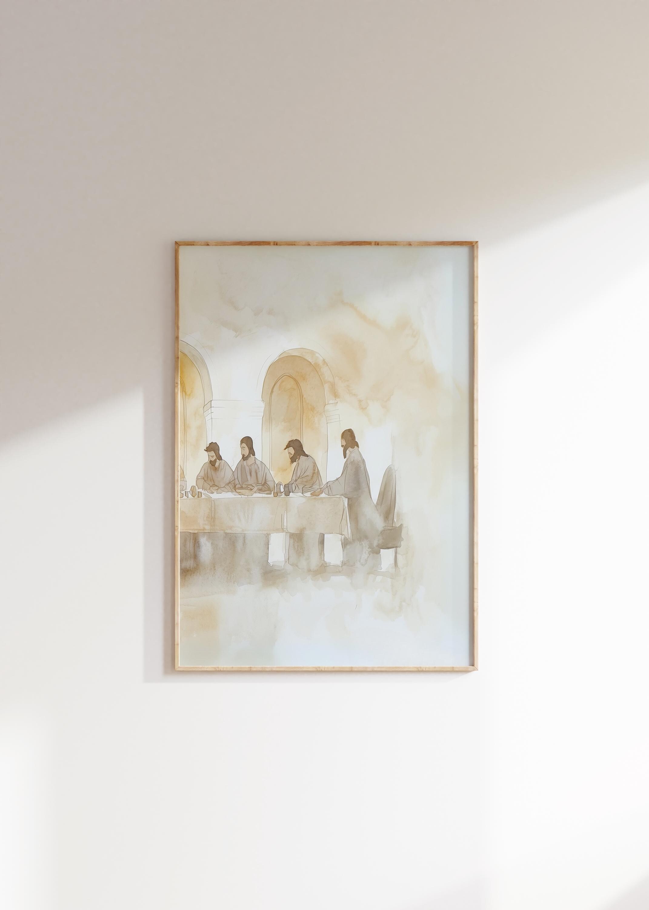 The Last Supper Poster Set – Modern Christian Poster, Set of 3 Prints ...
