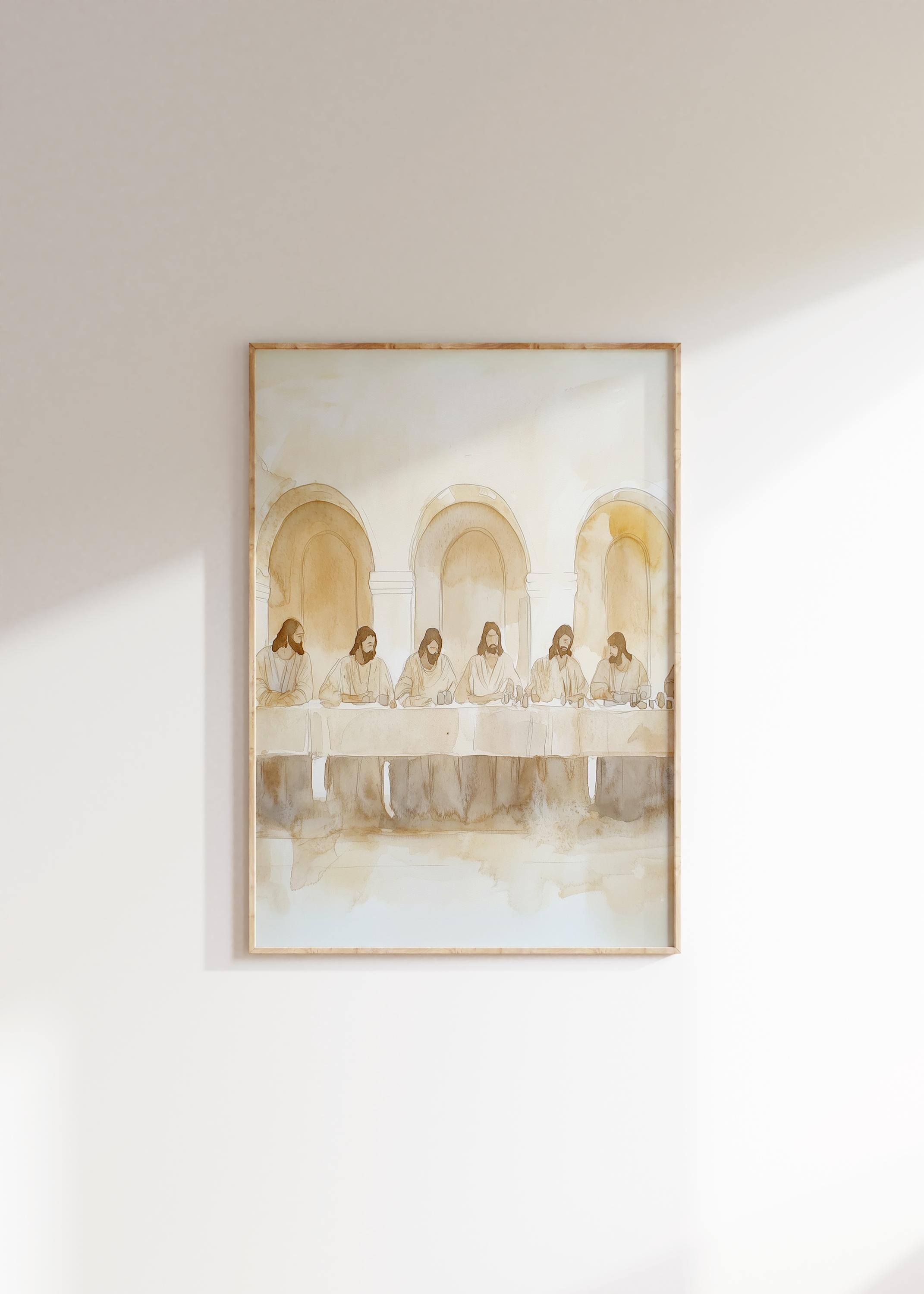 The Last Supper Poster Set – Modern Christian Poster, Set of 3 Prints ...