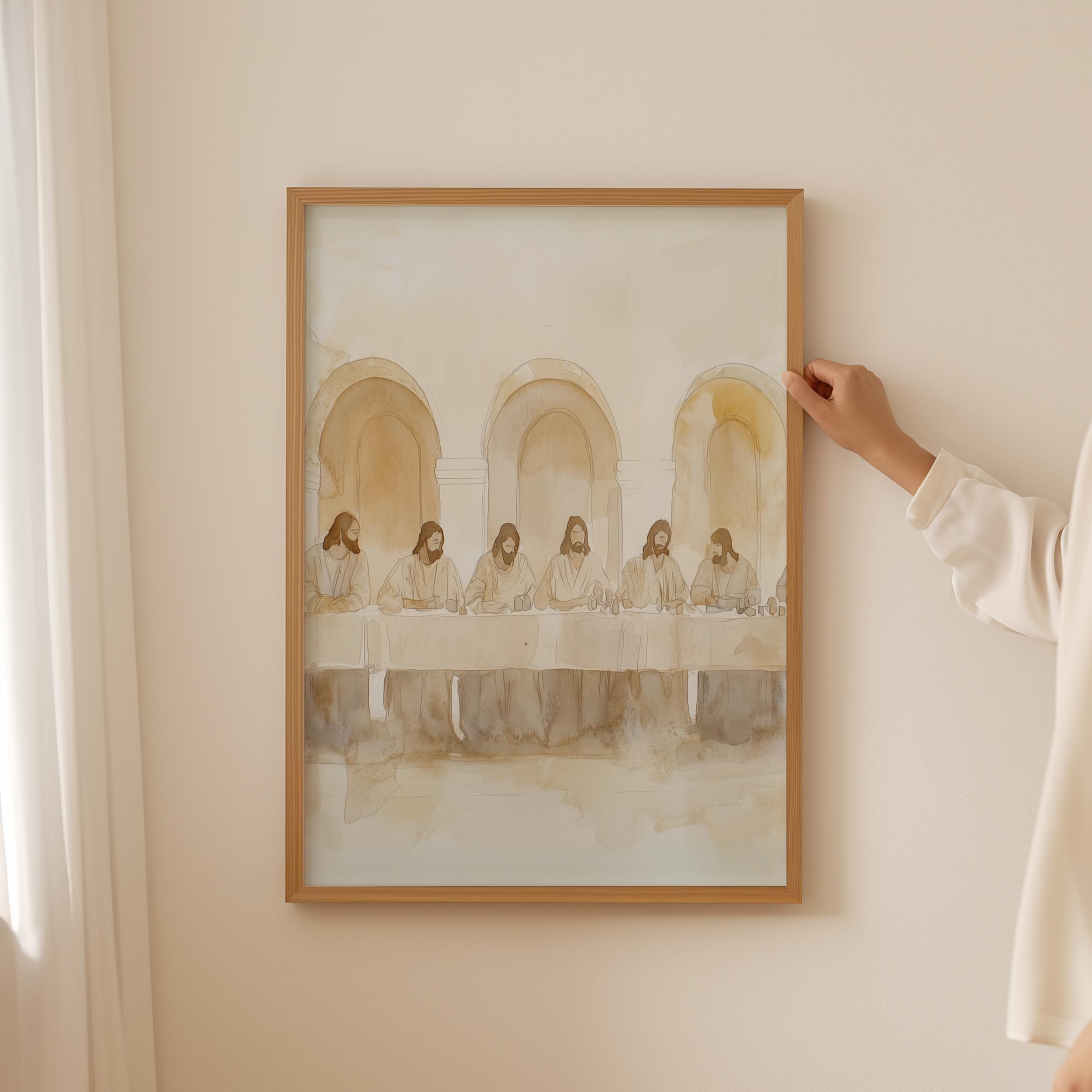 The Last Supper Poster Set – Modern Christian Poster, Set of 3 Prints ...