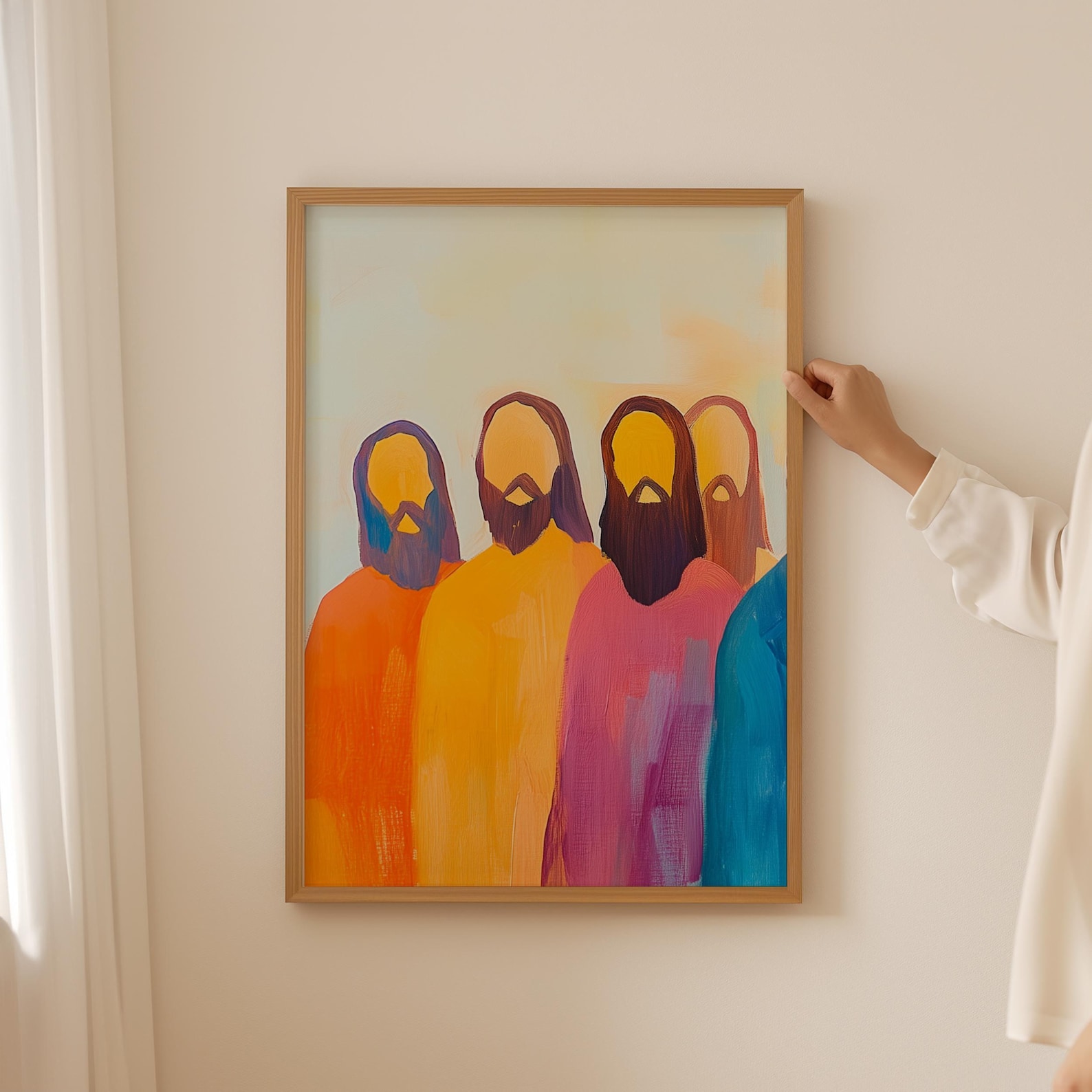 Modern the Last Supper Poster Set – Christian Wall Art, Set of 3 ...