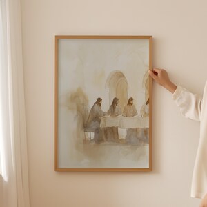 The Last Supper Poster Set – Modern Christian Poster, Set of 3 Prints ...