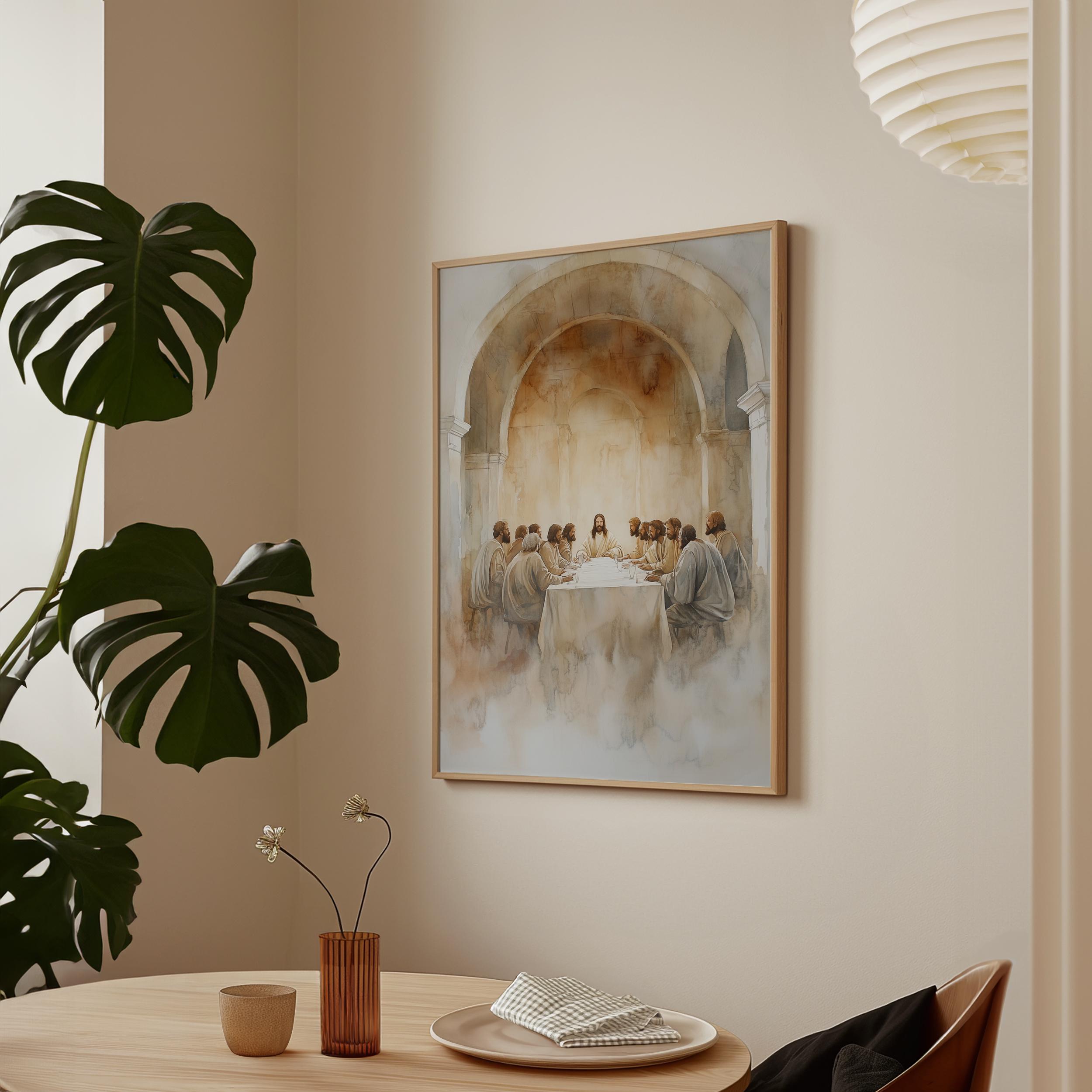 The Last Supper Wall Art– Modern Christian Wall Decor, Abstract Jesus ...