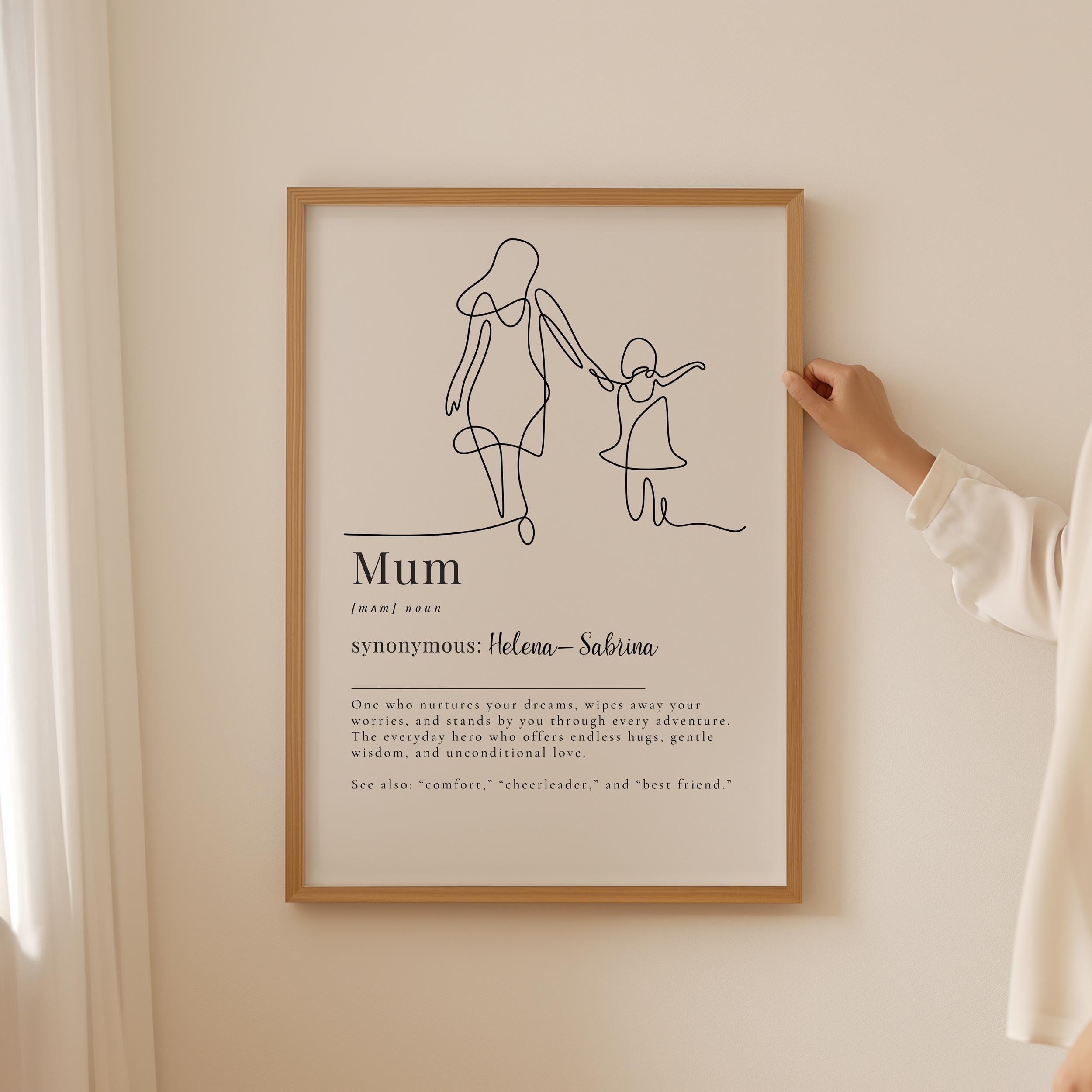 Personalized Mum Definition Wall Art- Print for Mothers Day or Mom ...