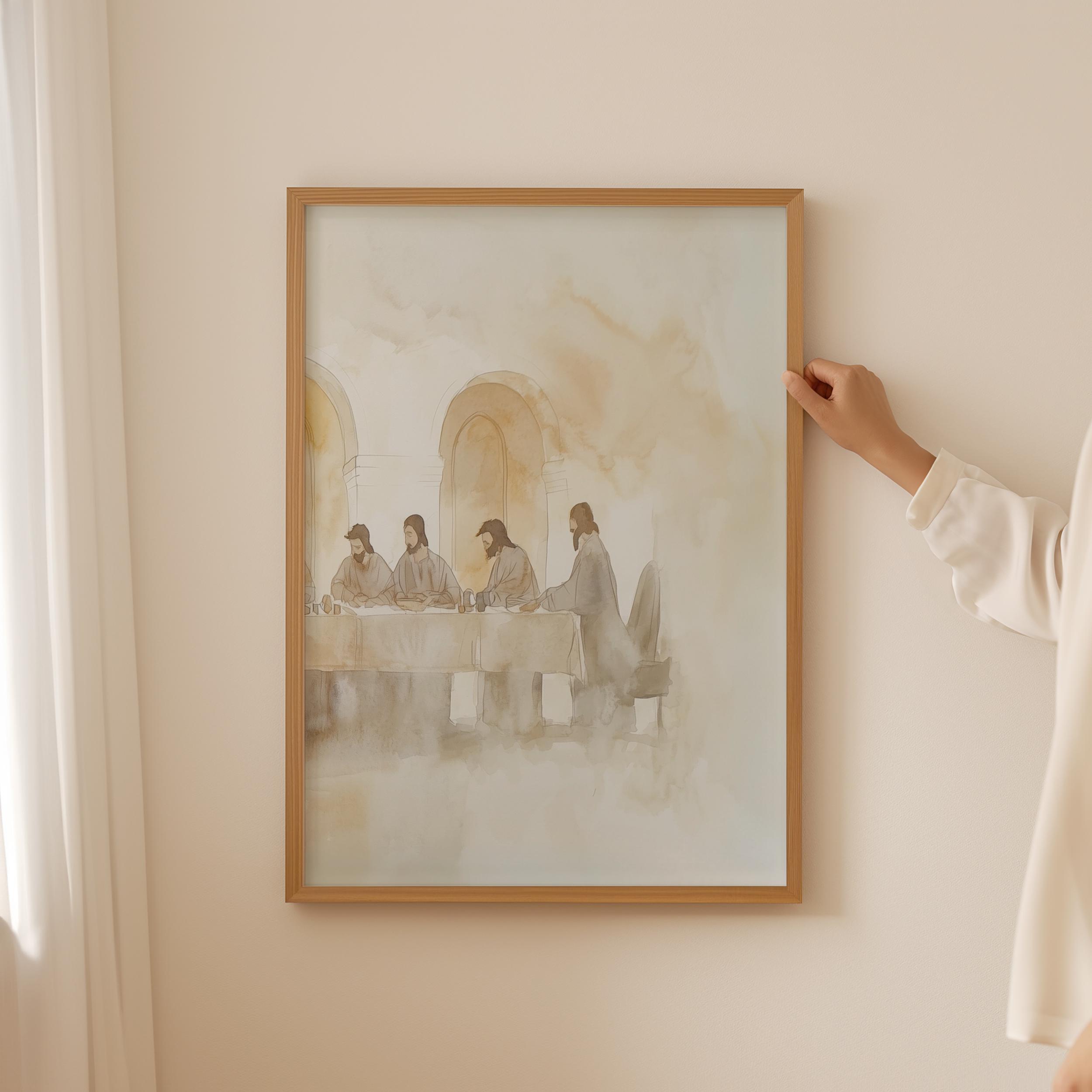 The Last Supper Poster Set – Modern Christian Poster, Set of 3 Prints ...