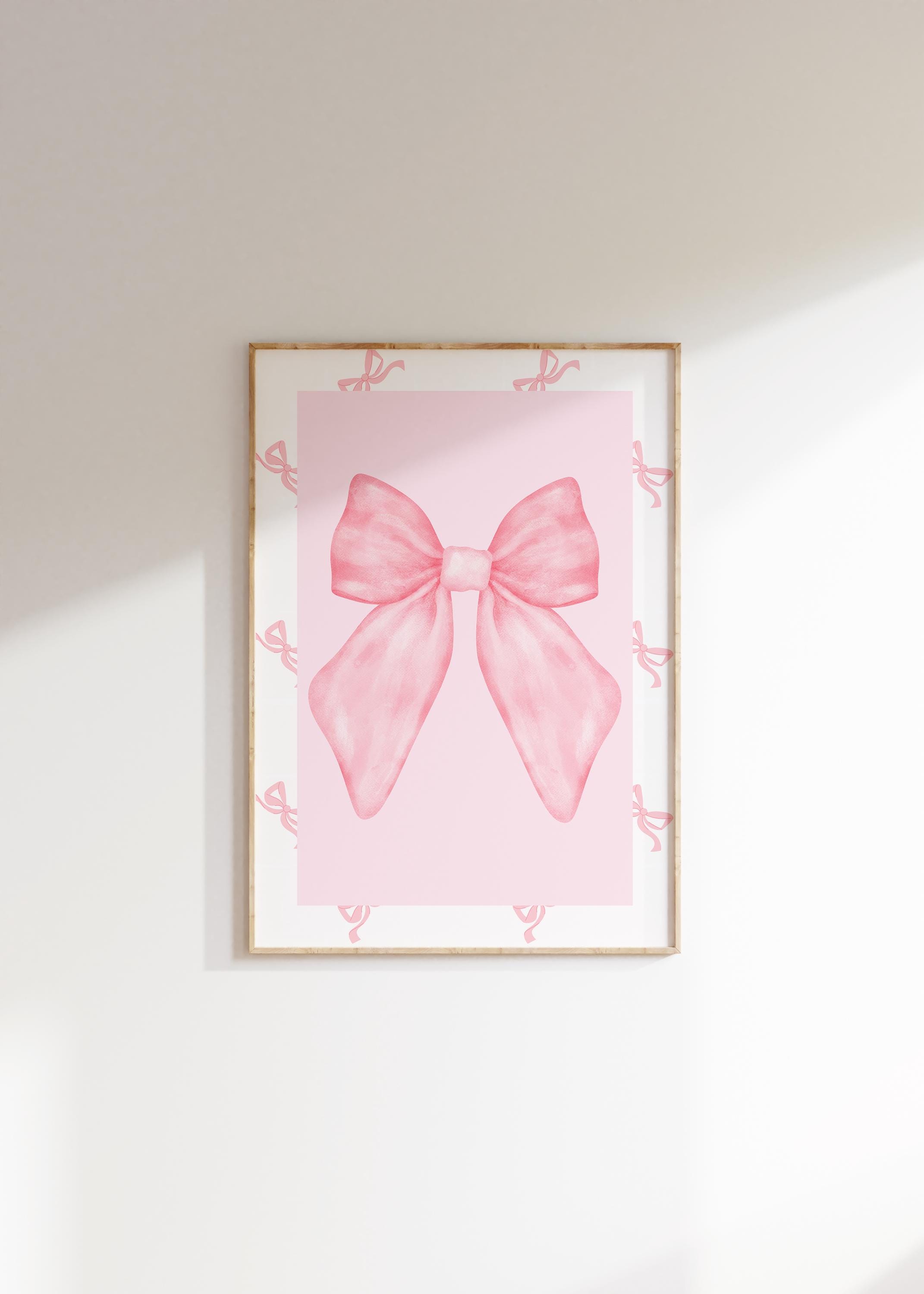 Light Pink Bow Poster- Cute Girly Print for Aesthetic Coquette Room ...