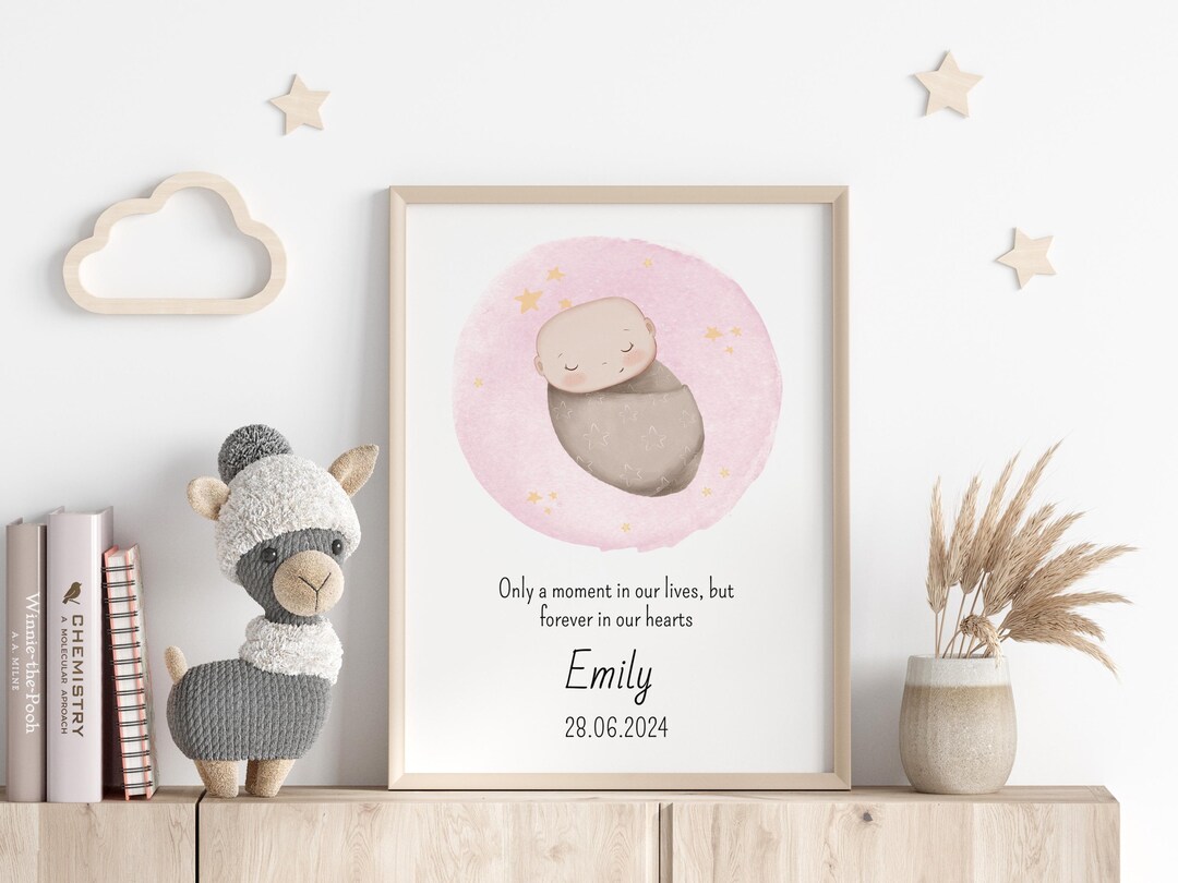 Personalized Stillbirth Poster - Miscarriage Gift, Baby Loss Memorial ...