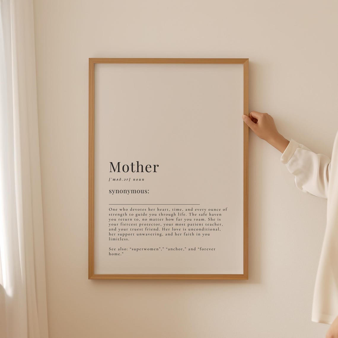 Personalized Mother Definition Print- Wall Art for Mothers Day or Mom ...