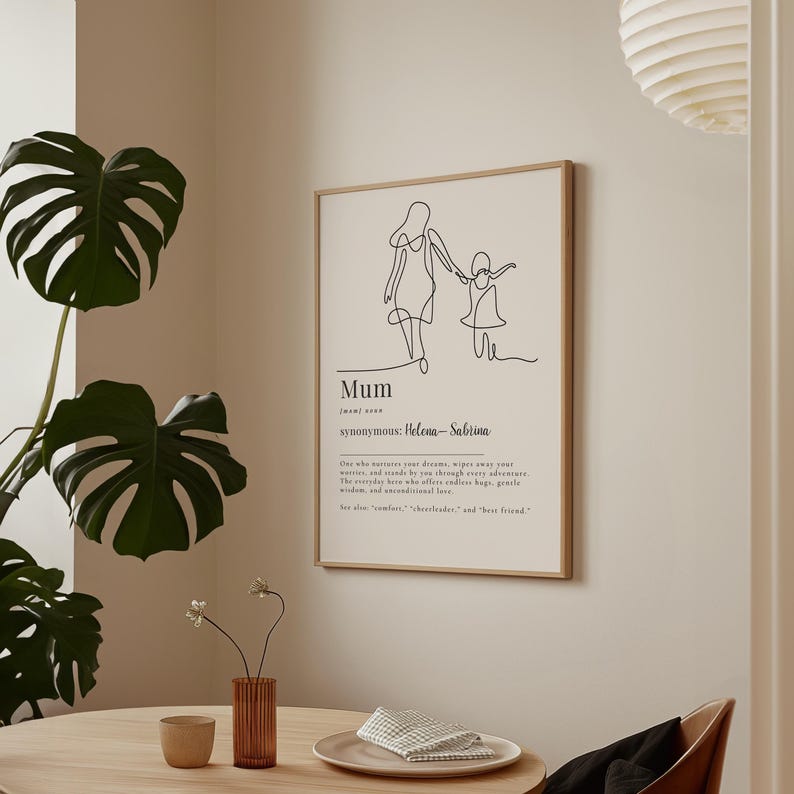 Personalized Mum Definition Wall Art- Print for Mothers Day or Mom ...