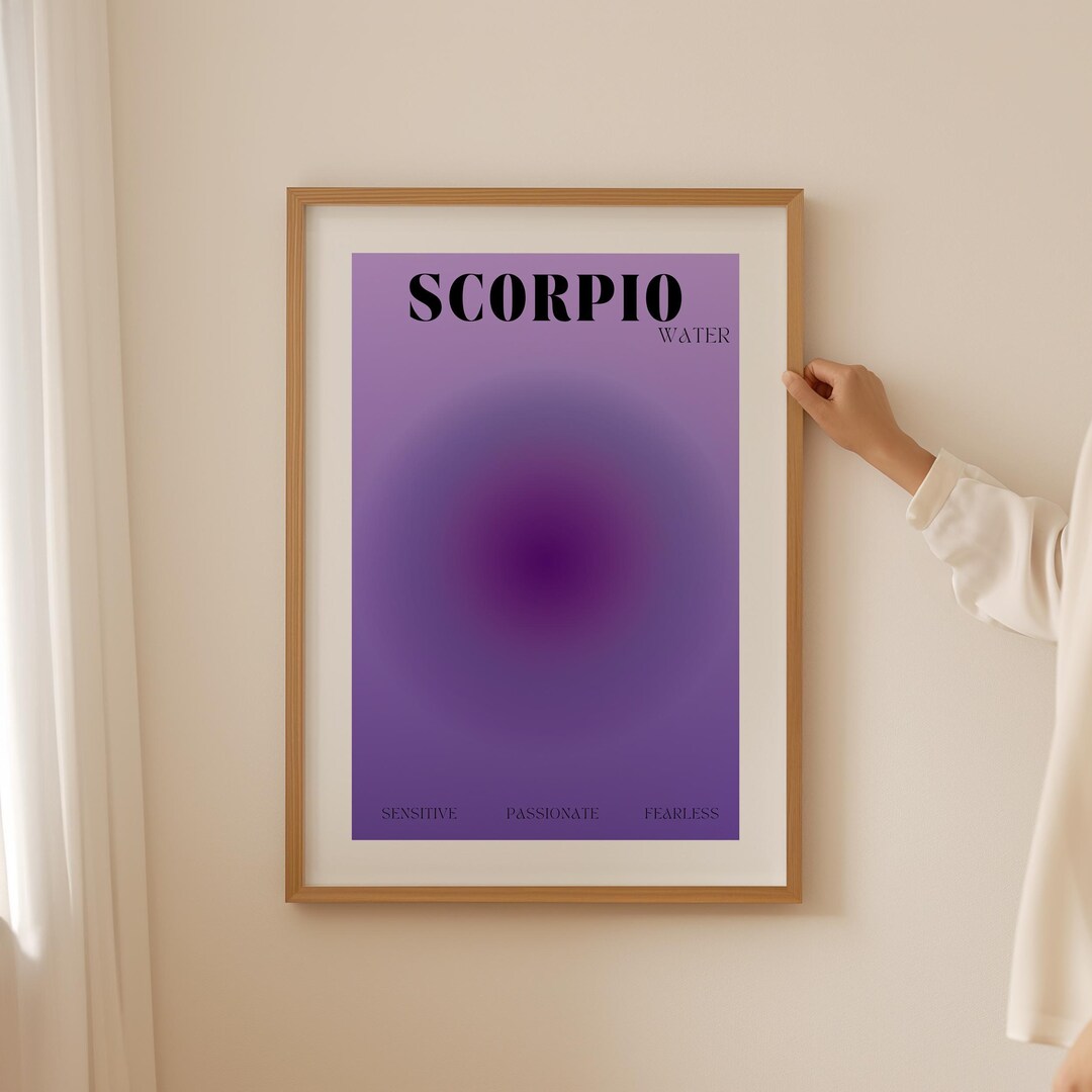 Aura Scorpio Zodiac Poster - Aesthetic Astrology Gifts, Manifestation ...