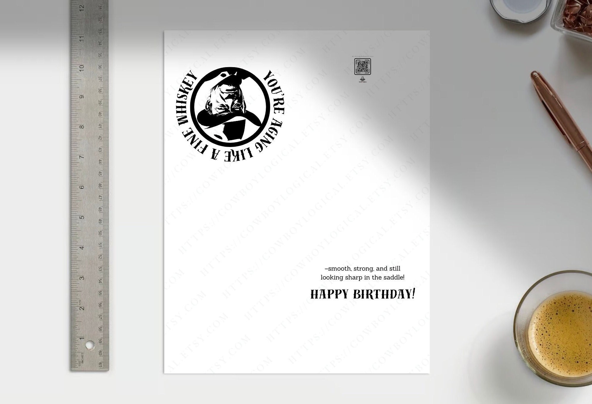 Aging Like Fine Whiskey SVG Digital Card, the Duke Birthday Wish Card ...