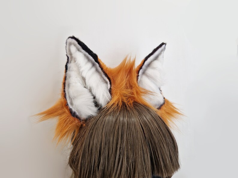 MTO Brown Caramel Fox Ears Pet Play Cosplay Kitten Ears Realistic Fox ...
