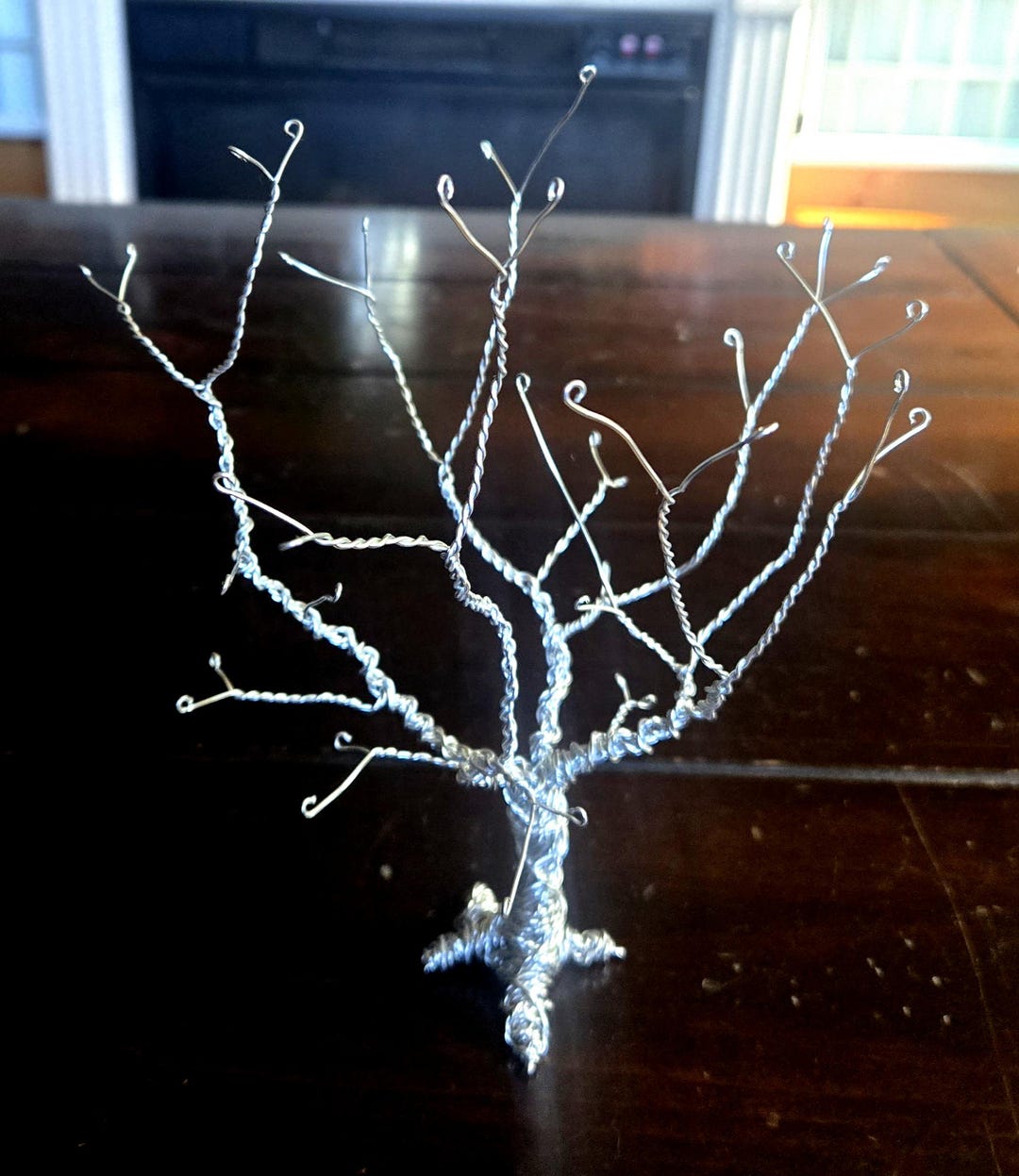 Handmade Silver Metal Tree Sculpture Art - Etsy