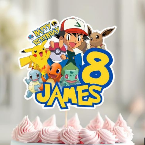 Pokemons Cake Topper - Etsy