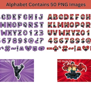 450 IMAGES - 9 Superhero Alphabets Different Backgrounds Png ...